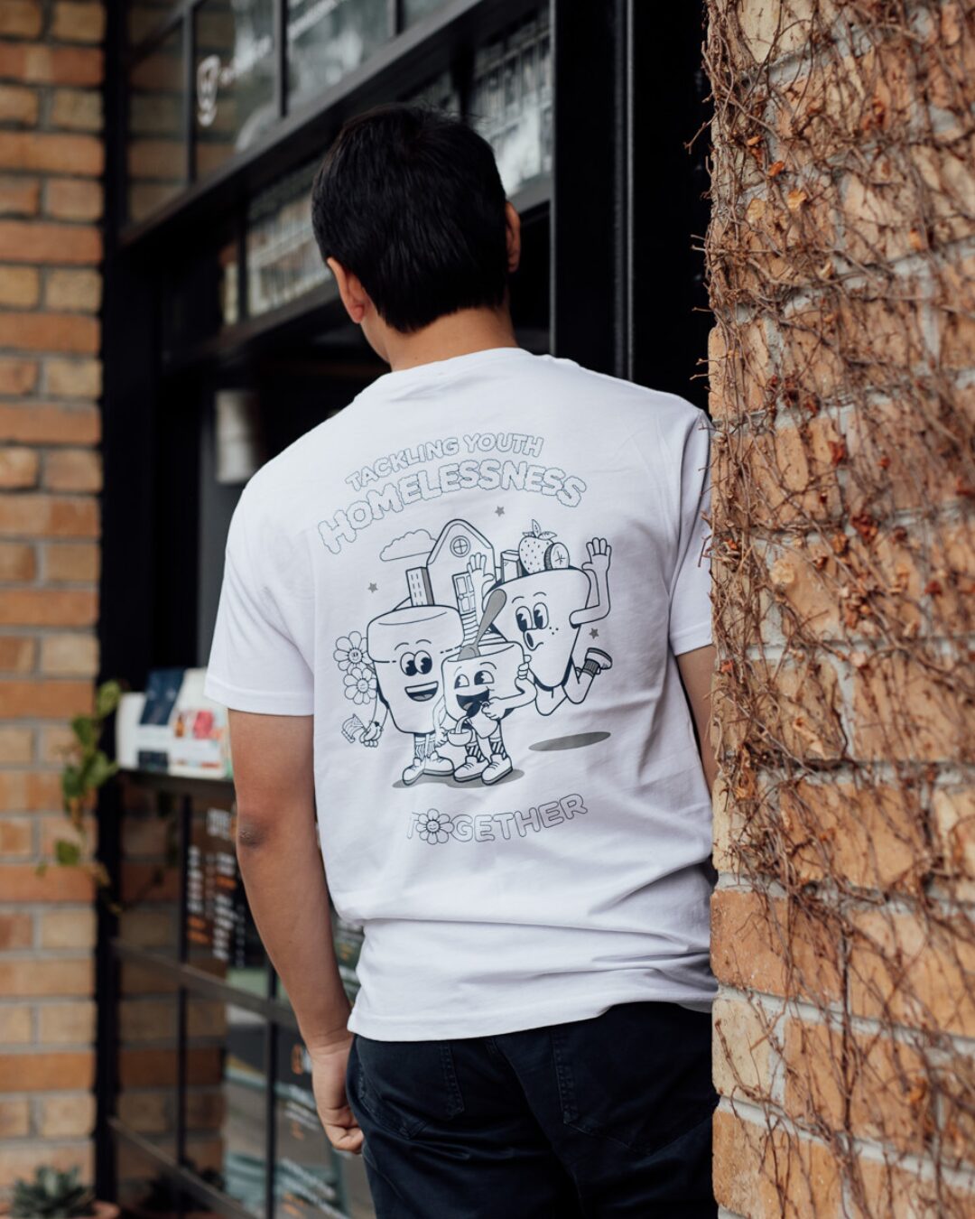 ‘Tackling youth homelessness, together’ Shirt - For Change Co.
